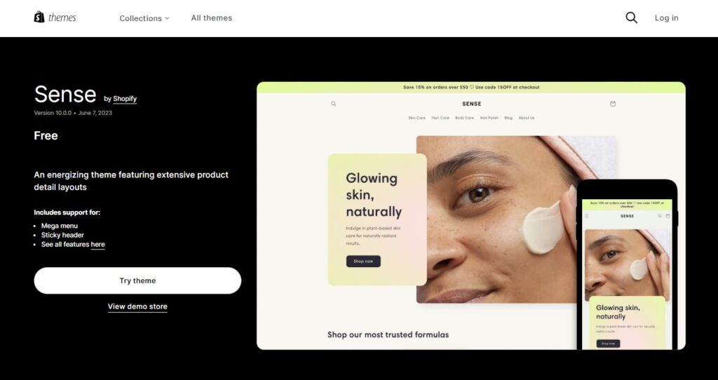 Sense Theme - Free Online Store 2.0 Shopify Theme - ShineApps