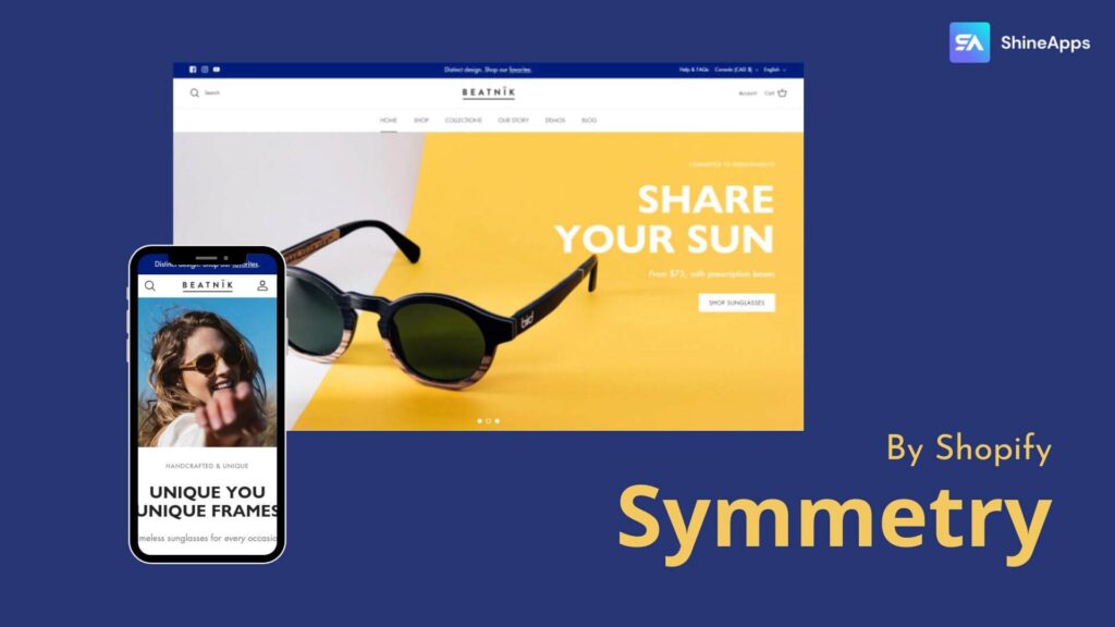 Symmetry Theme - Your Perfect Answer for a Great Online Store! - ShineApps
