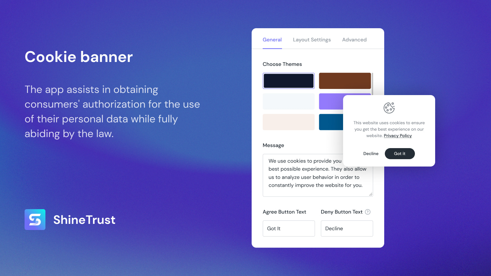 How to add a simple Shopify Cookie Banner - ShineApps