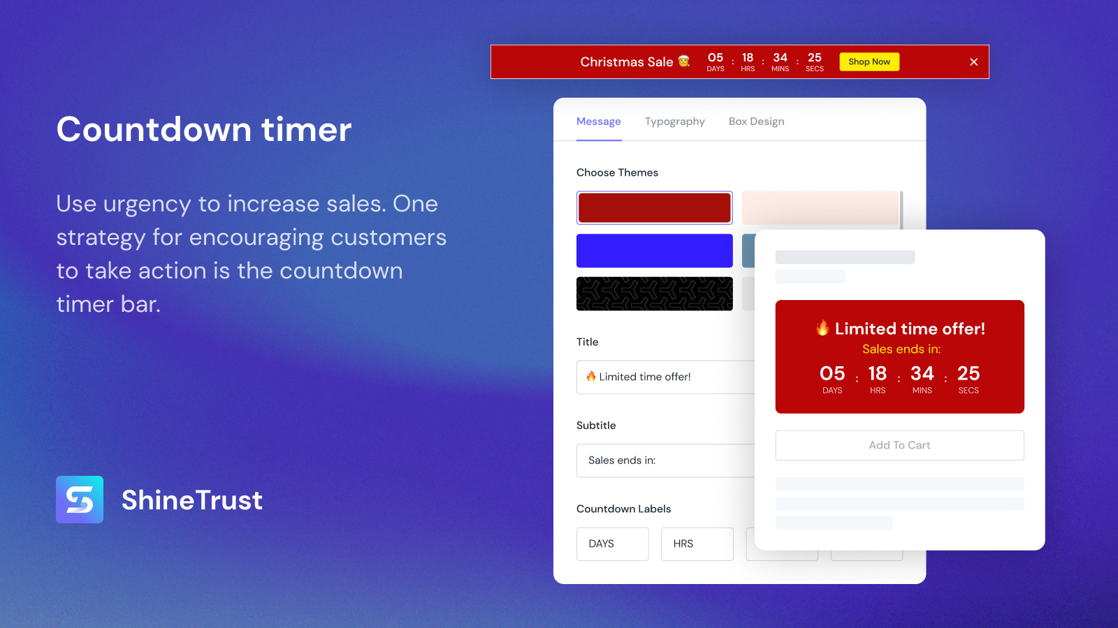 How to show Shopify Countdown Timer on multiple pages - ShineApps