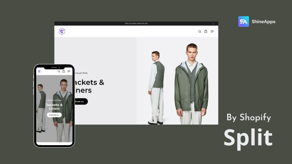 Split Theme - Great for visual brands with a story to tell - ShineApps